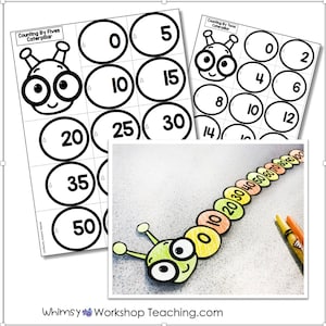Skip Counting Caterpillars 2 5 10 Math Craft Activities - Etsy