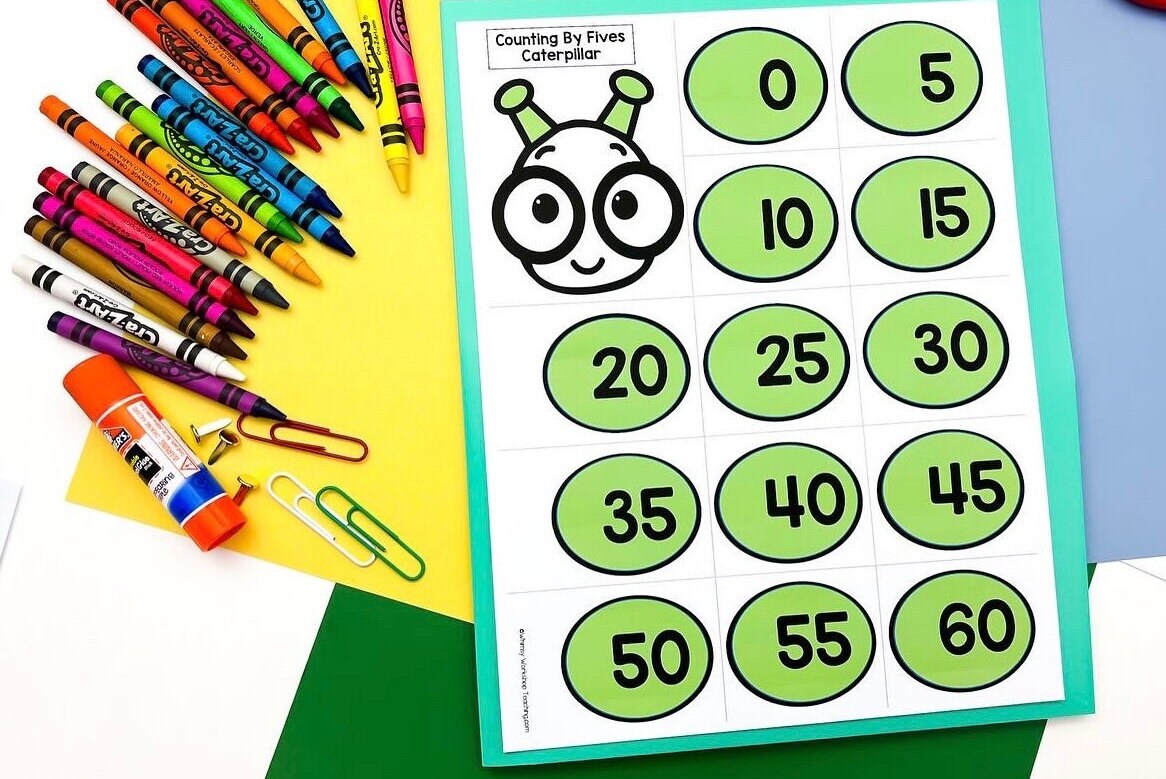 Skip Counting Caterpillars 2 5 10 Math Craft Activities - Etsy