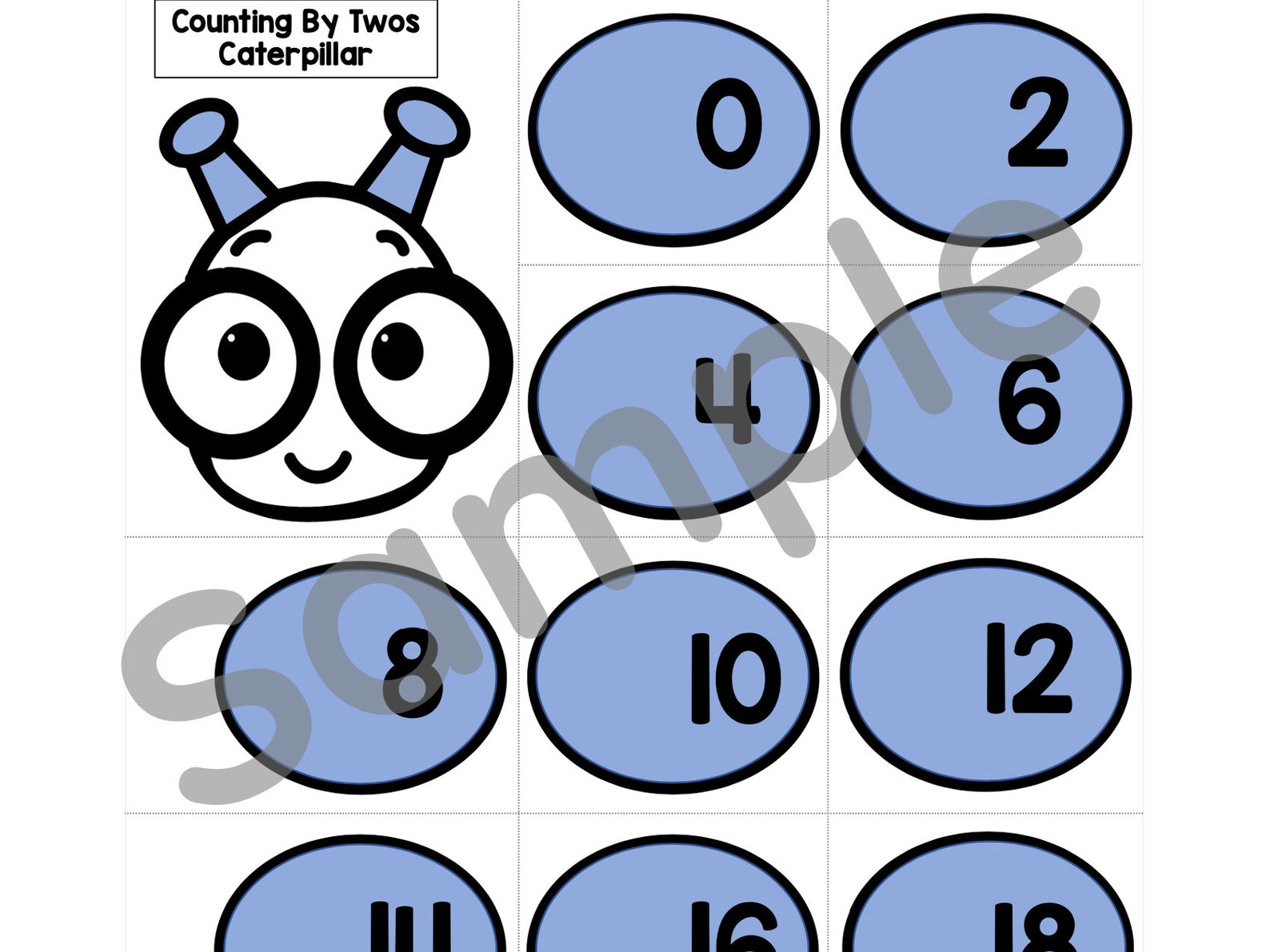 Skip Counting Caterpillars 2 5 10 Math Craft Activities - Etsy
