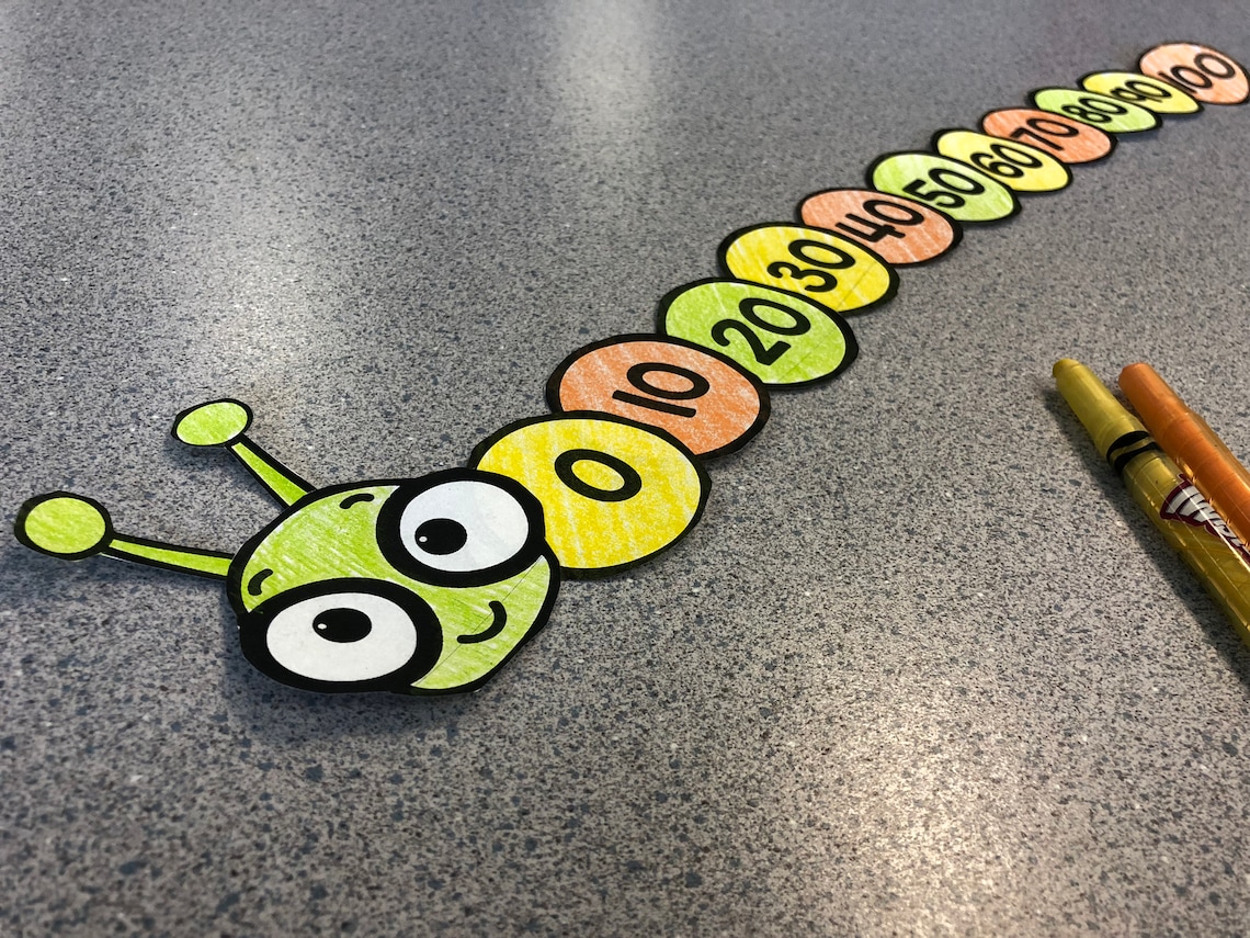 Skip Counting Caterpillars 2 5 10 Math Craft Activities - Etsy