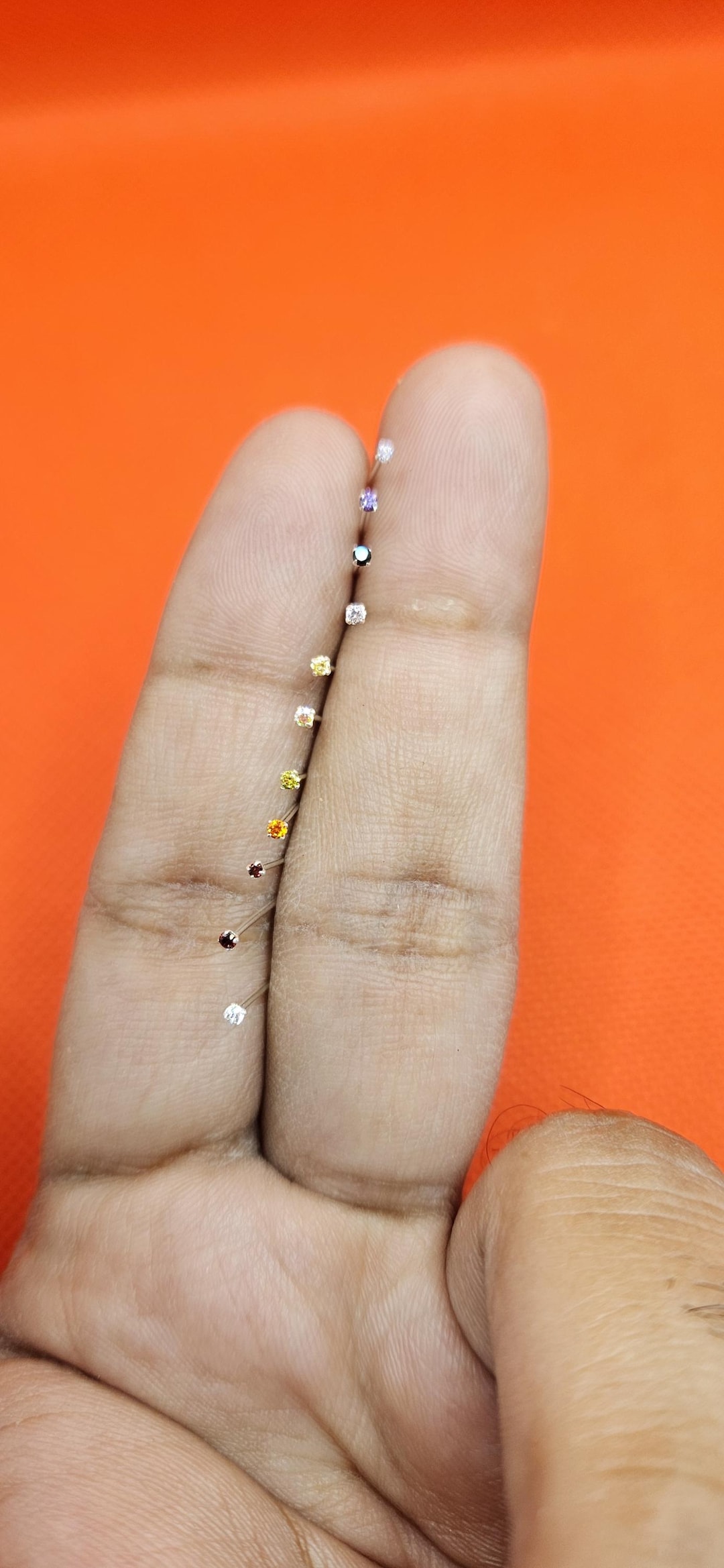 22G Pronged Nose Studs L Shape Bent Post Nose Ring Pins 22 Gauge 22G ...