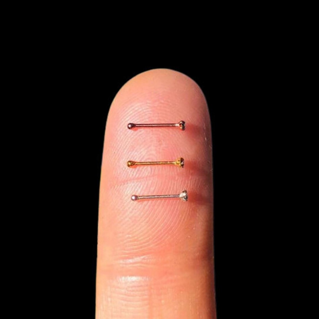 TINY Nose Stud Micro Nose Ring Stud Nose Rings Diamond Nose Stud Small ...