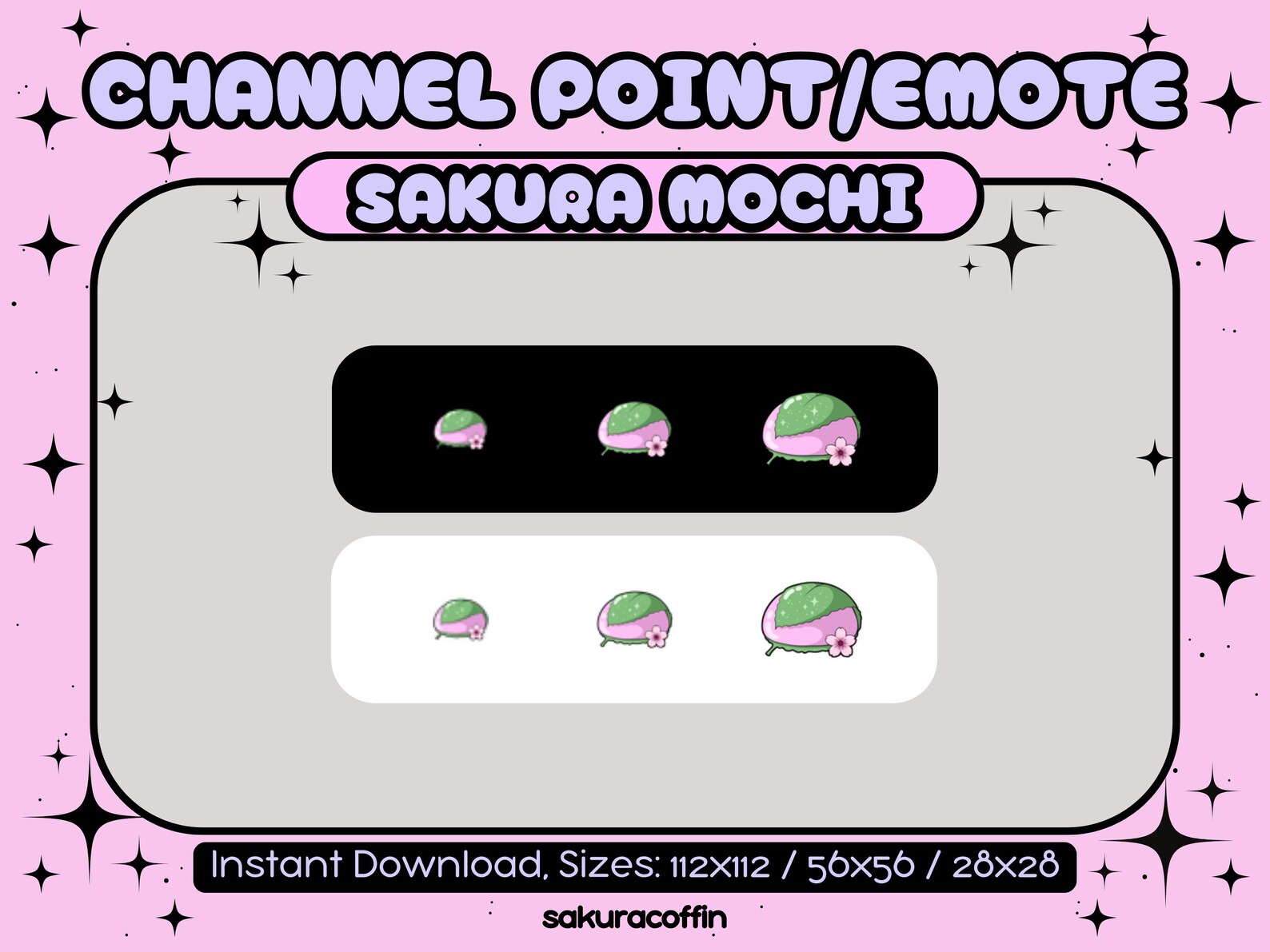 Sakura Mochi | Cute Twitch Channel Point Icon / Emote | - Etsy