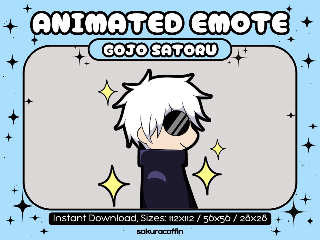 Cute Jjk Gojo Animated Emote | Kawaii Emotes for Twitch and Discord ...