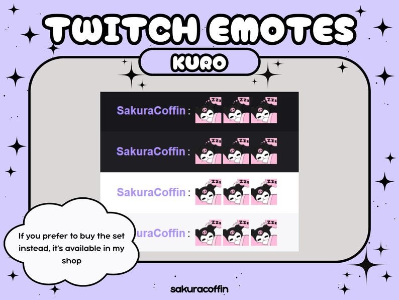Kuro White Plush Sleep Emote | 1 Cute Emote for Twitch | - Etsy