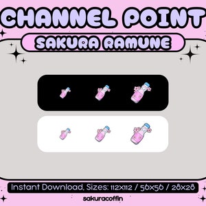 Sakura Ramune Drink | Cute Twitch Channel Point Icon / Emote | - Etsy