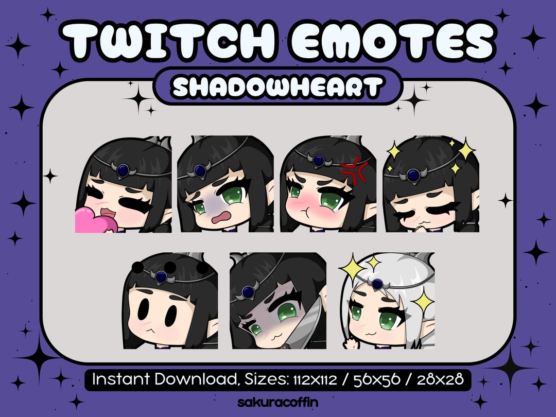 Shadowheart Bg3 Emotes | 7 Emotes for Twitch and Discord | - Etsy