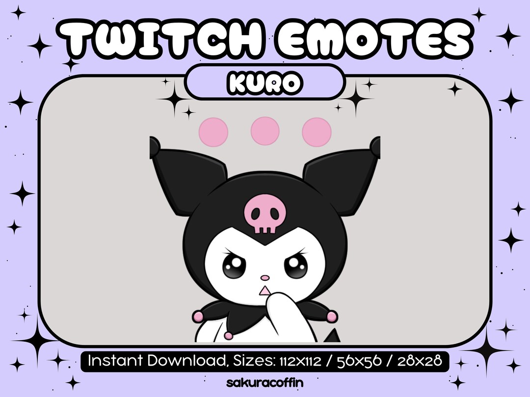 Kuro White Plush Huh Emote | 1 Cute Emote for Twitch | - Etsy