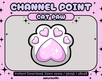 Cat Paw Coin Channel Points Icon/emote for Twitch Instant Download - Etsy