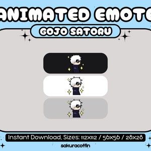 Cute Jjk Gojo Animated Emote | Kawaii Emotes for Twitch and Discord ...