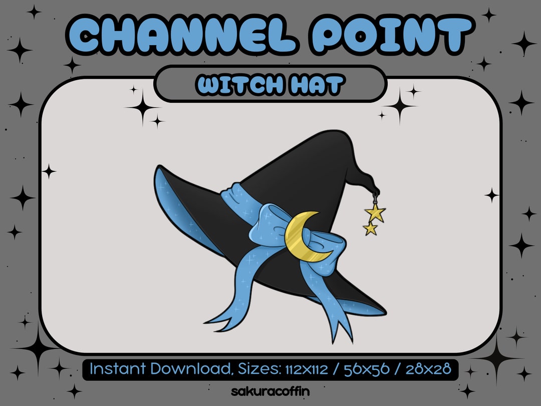 Witch Hat Blue Twitch Channel Points / Emotes - Etsy