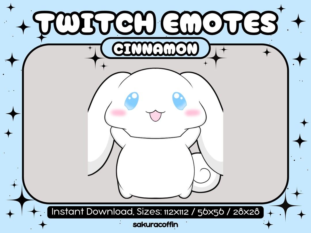 Cinnamon White Plush Puppy Squish Emote | 1 Cute Emote for Twitch | - Etsy