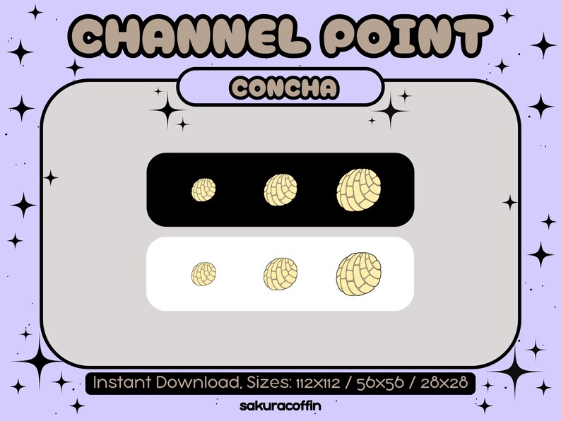 Yellow Concha Sweet Bread Channel Point Icon | Twitch Channel Points ...