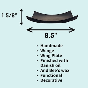 Square Winged Plate . Made From Ethically Sourced Wenge Wood. Ideal for ...