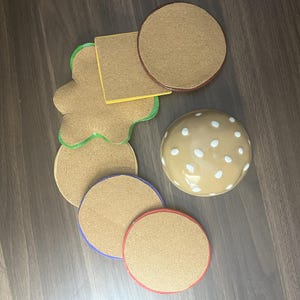 Cheeseburger Coaster Set - Etsy