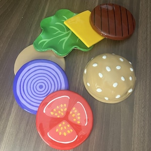 Cheeseburger Coaster Set - Etsy