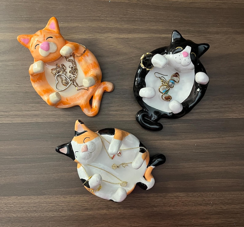 Cat Trinket Dish - Etsy