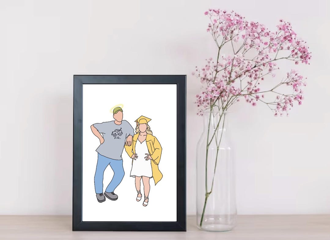 Custom Faceless Portrait Print: Personalized Family Art - Etsy