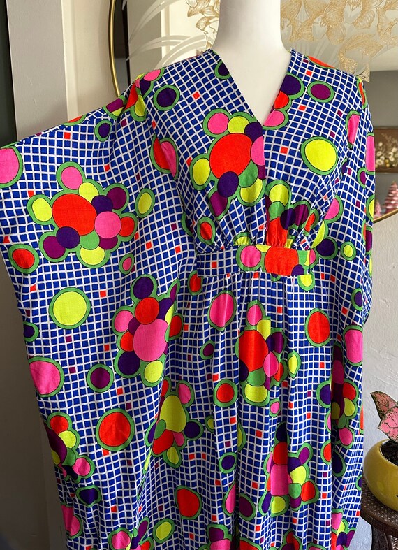 Vintage 70’s Neon Op-Art Caftan - Gem