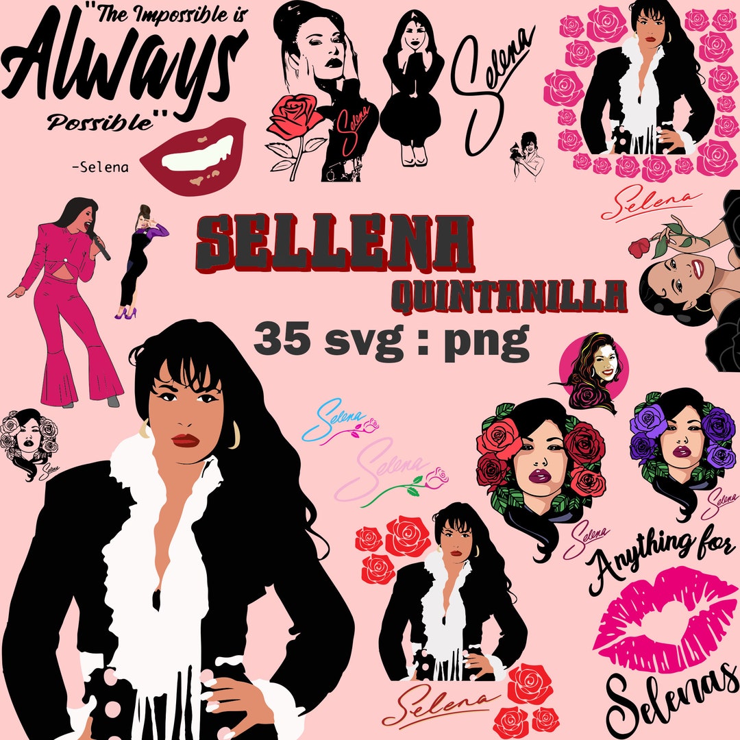 Selena Quintanilla Digital Stickers, Selena Layered Files, Selena Roses ...