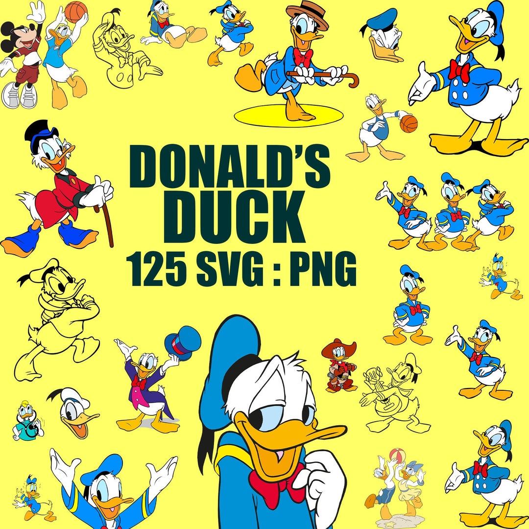 Donald Duck Svg Bundle ,cricut, Png , Dxf - Etsy UK