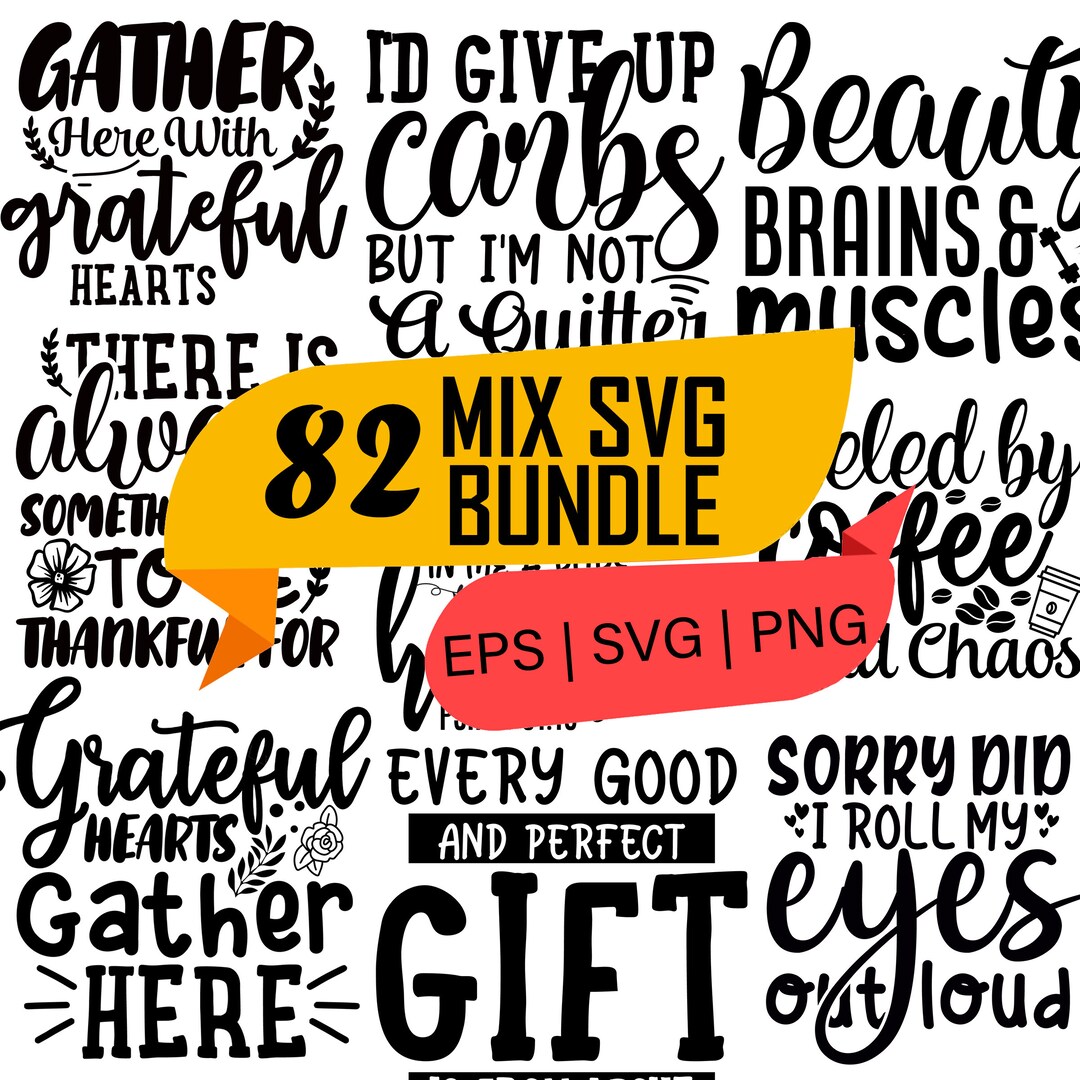 82 Mix Svg Bundle Cut Cutting Files Designs Bundle Digital Download ...