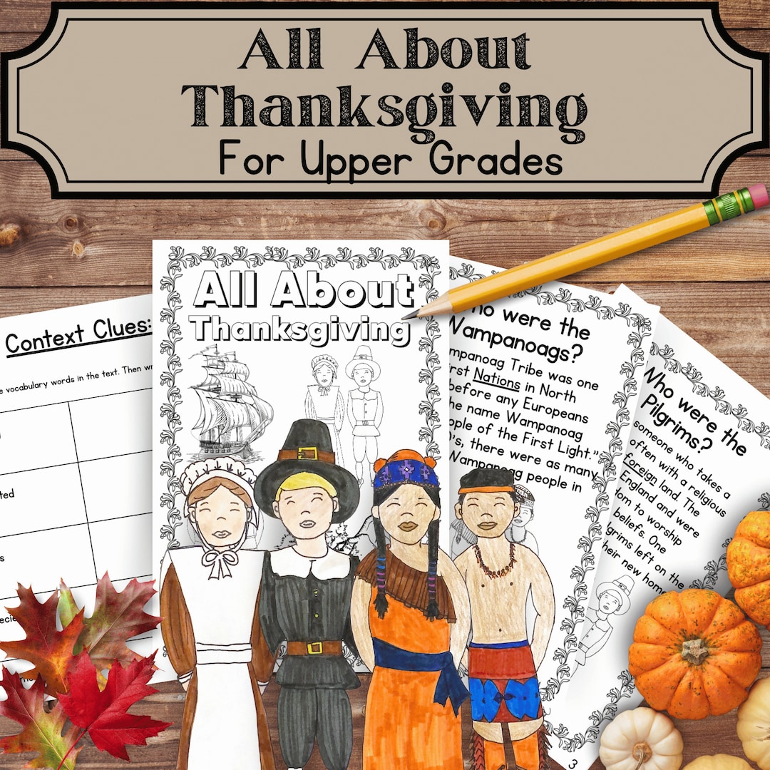 Thanksgiving Unit With Reading Comprehension Activities Mini - Etsy
