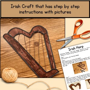 Ireland Country Study Unit: Mini Book & Harp Craft (PDF) - Etsy