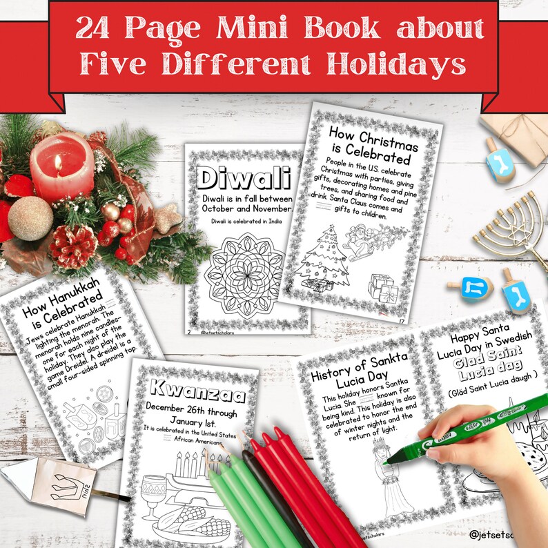 Holidays Around the World Mini Book, Passport and Crafts Unit for ...