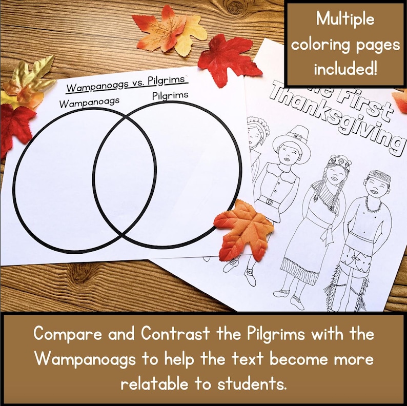 Kindergarten Thanksgiving Homeschool Unit and Mini Book With Coloring ...