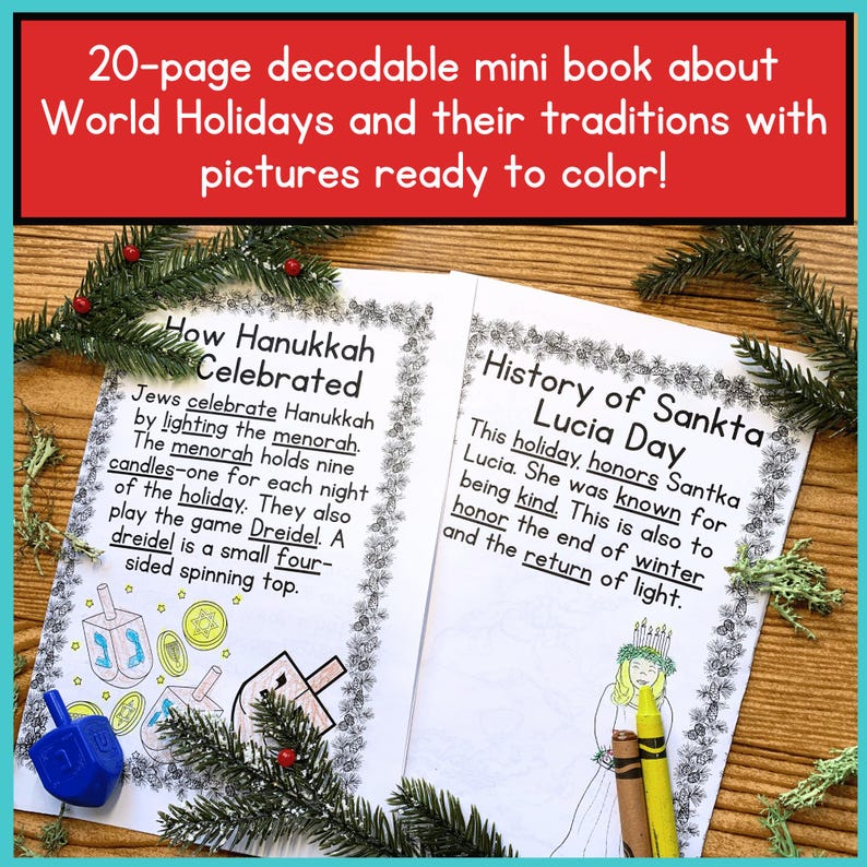 Winter Holidays Around the World Unit: Printables, Crafts, Passport ...