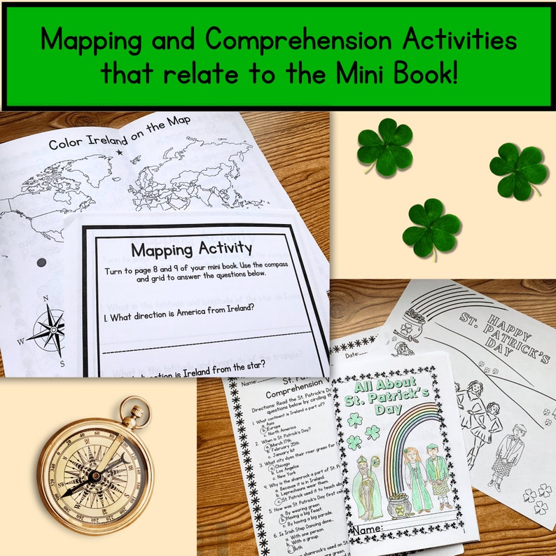 St. Patrick’s Day Unit for Homeschool With Mini Book, Crafts, and ...