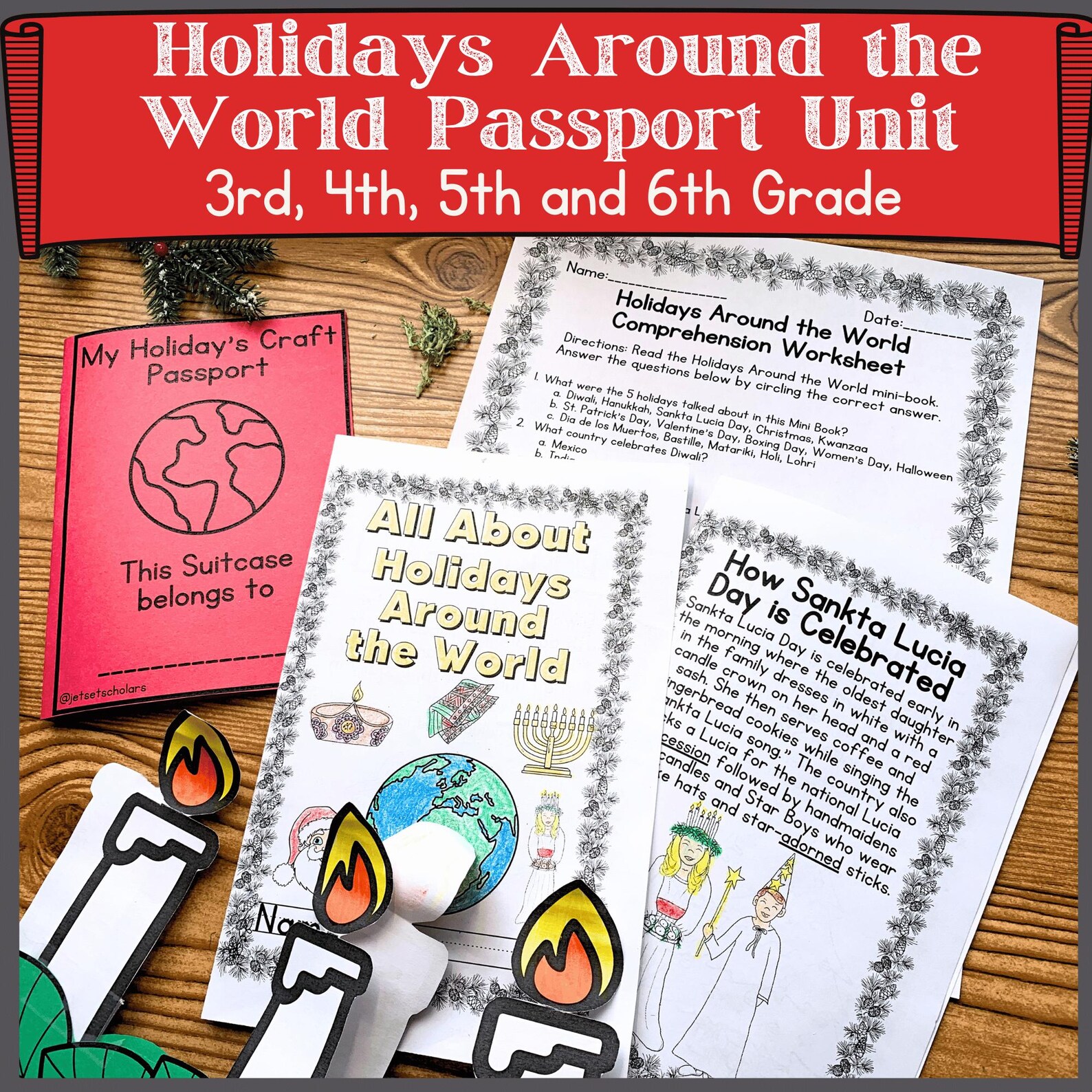 Holidays Around the World Printable Passport, Crafts, and Informational ...