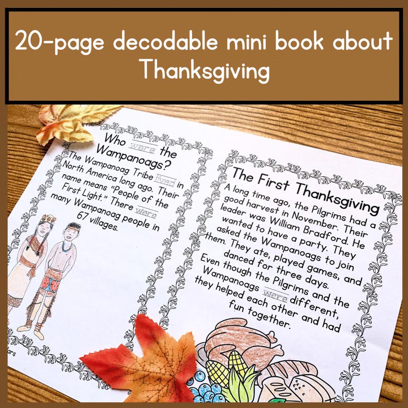 Thanksgiving Homeschool Unit With Printables, Activities, Mini Book for ...