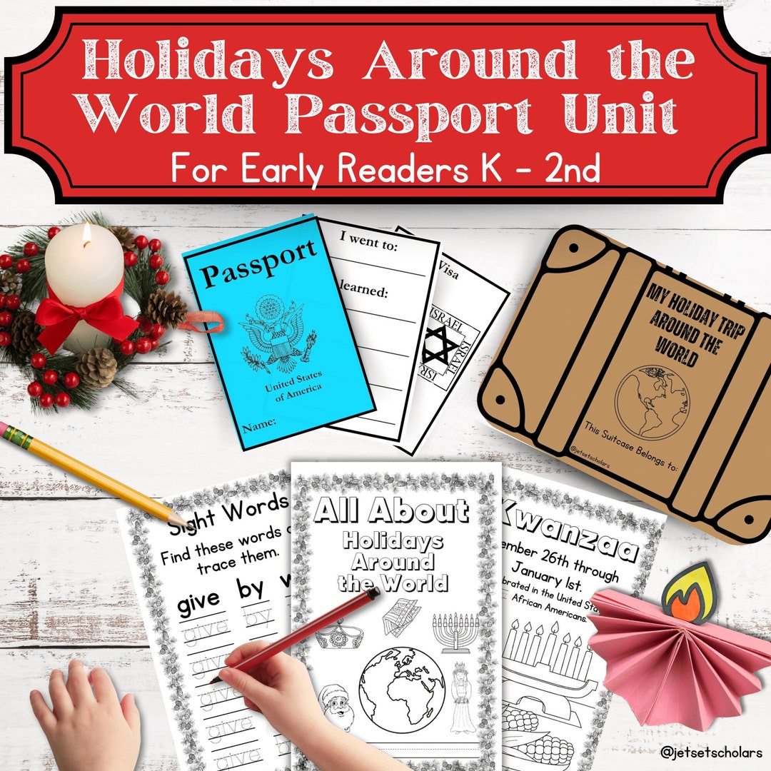 Holidays Around the World Mini Book, Passport and Crafts Unit for ...