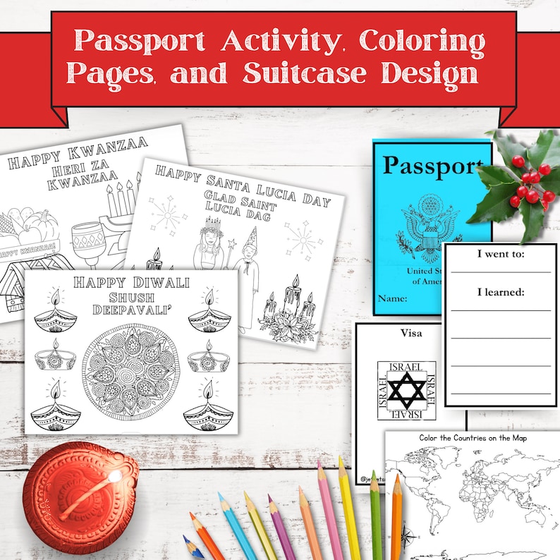 Holidays Around the World Printable Passport, Crafts, and Informational ...