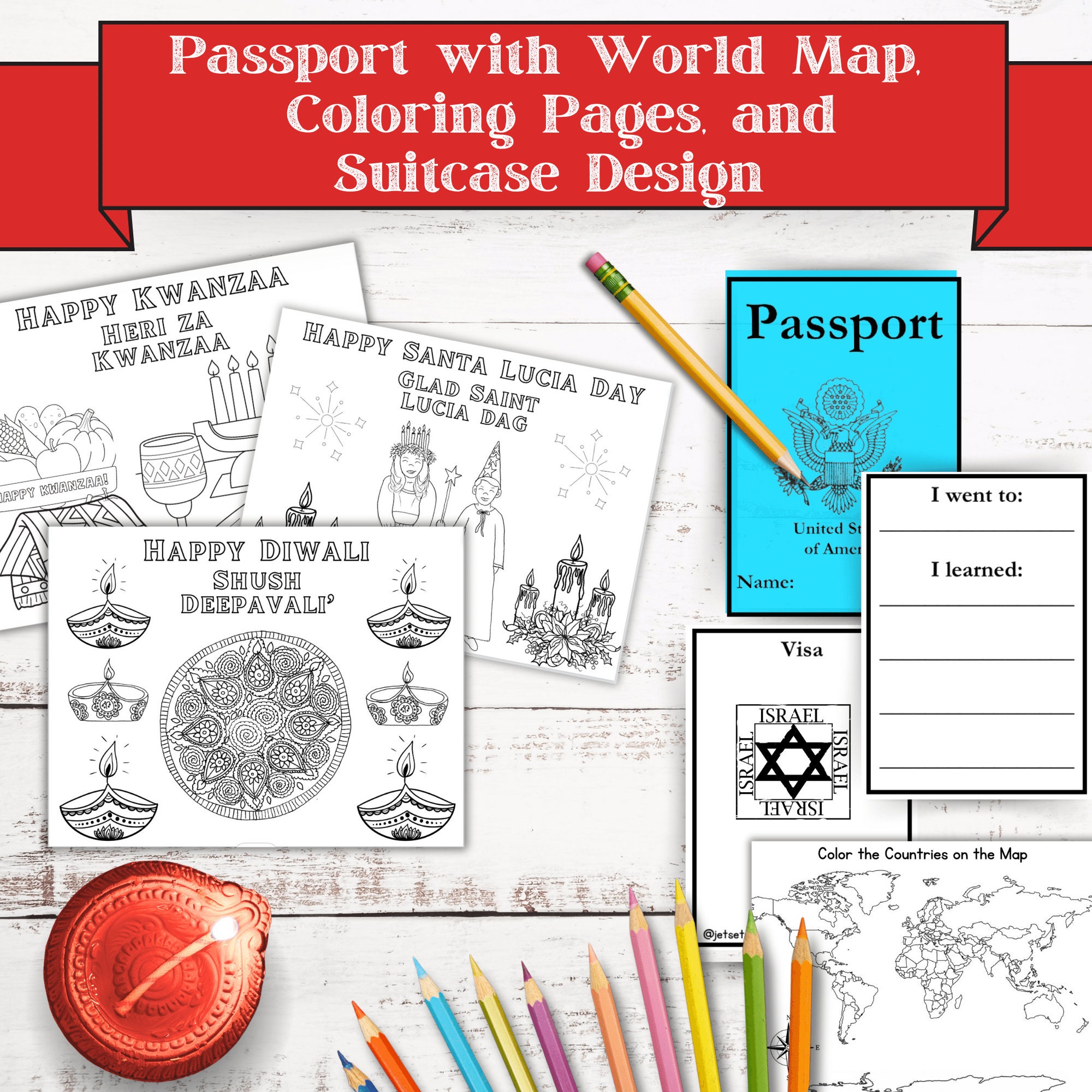 Holidays Around the World Mini Book, Passport and Crafts Unit for ...
