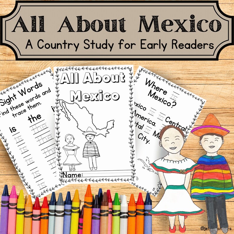 Mexico Country Study Unit for Homeschool Early Readers K-2nd With ...