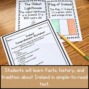 Ireland Country Study Unit: Mini Book & Harp Craft (PDF) - Etsy