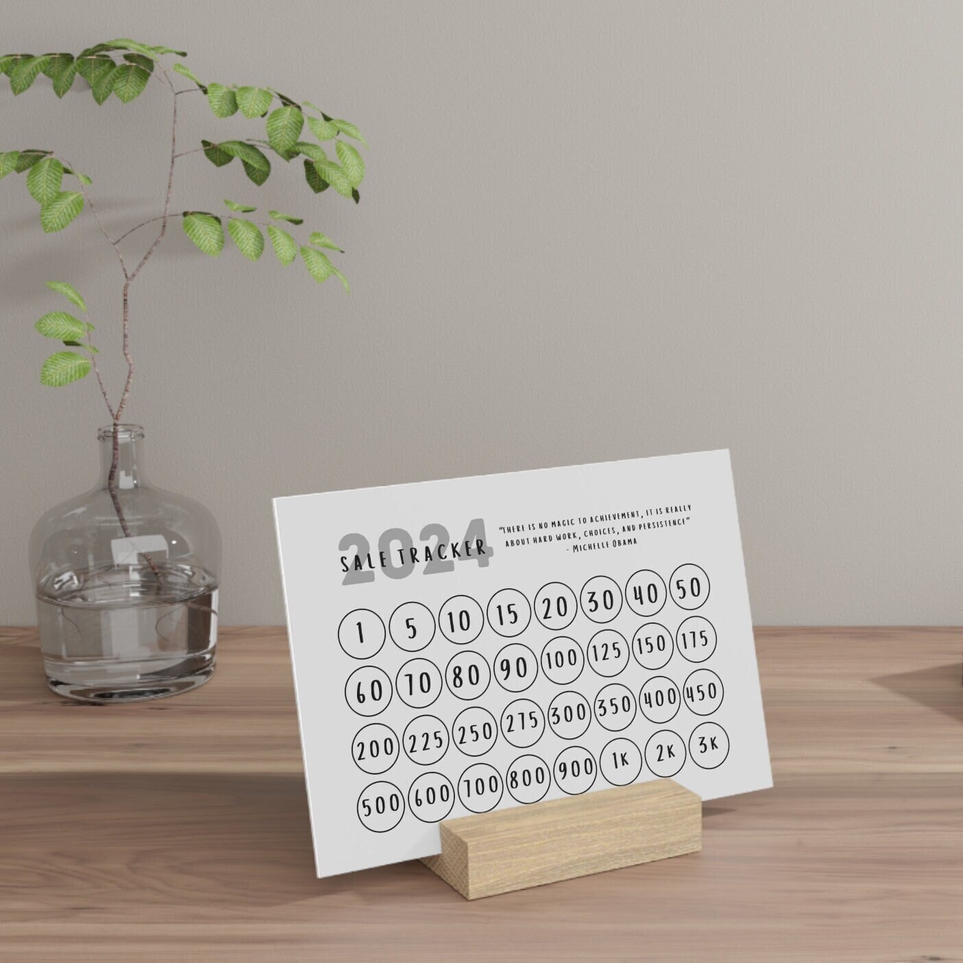 2024 Goal Chart, Sales Tracker for Small Business, Success Tracker ...