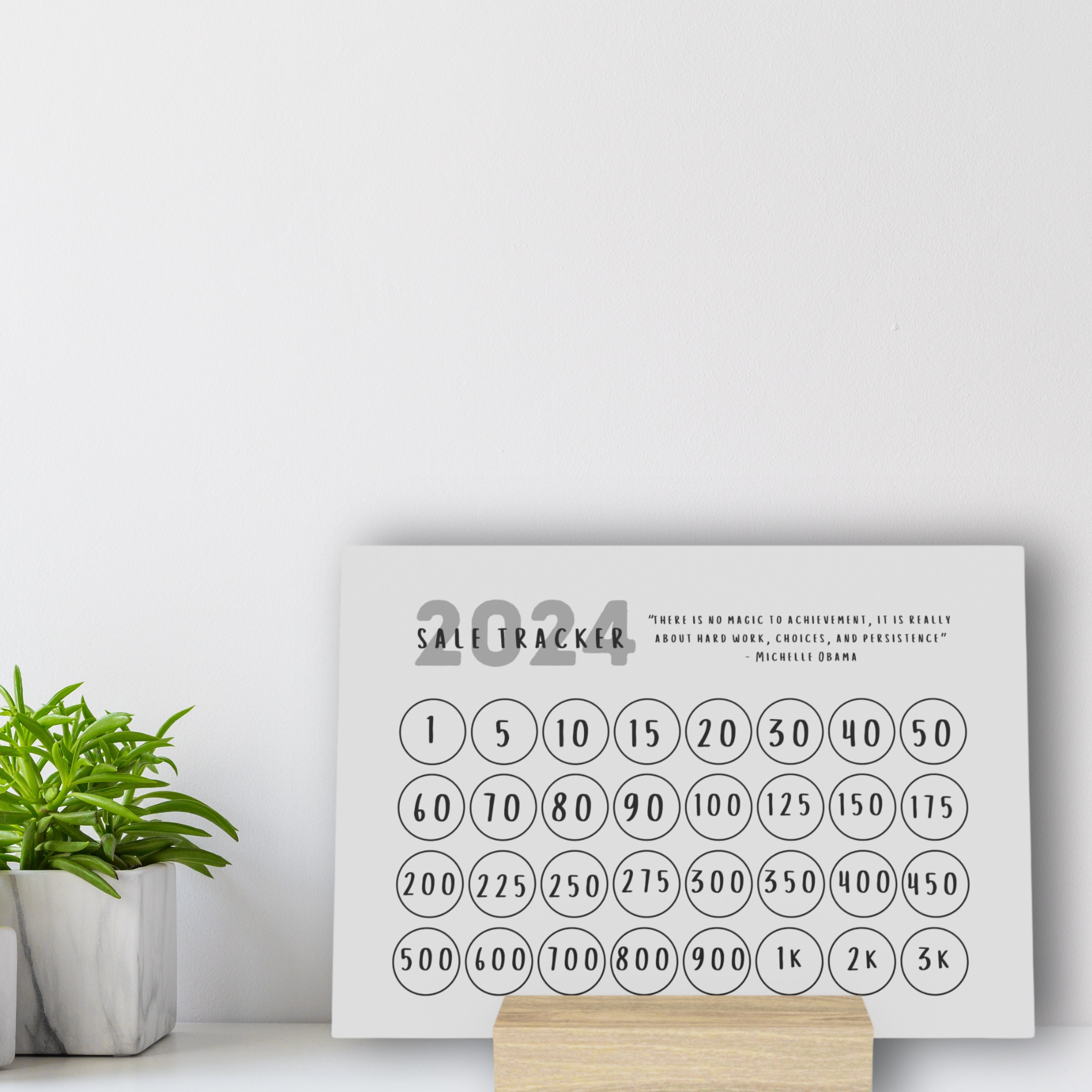 2024 Goal Chart, Sales Tracker for Small Business, Success Tracker ...