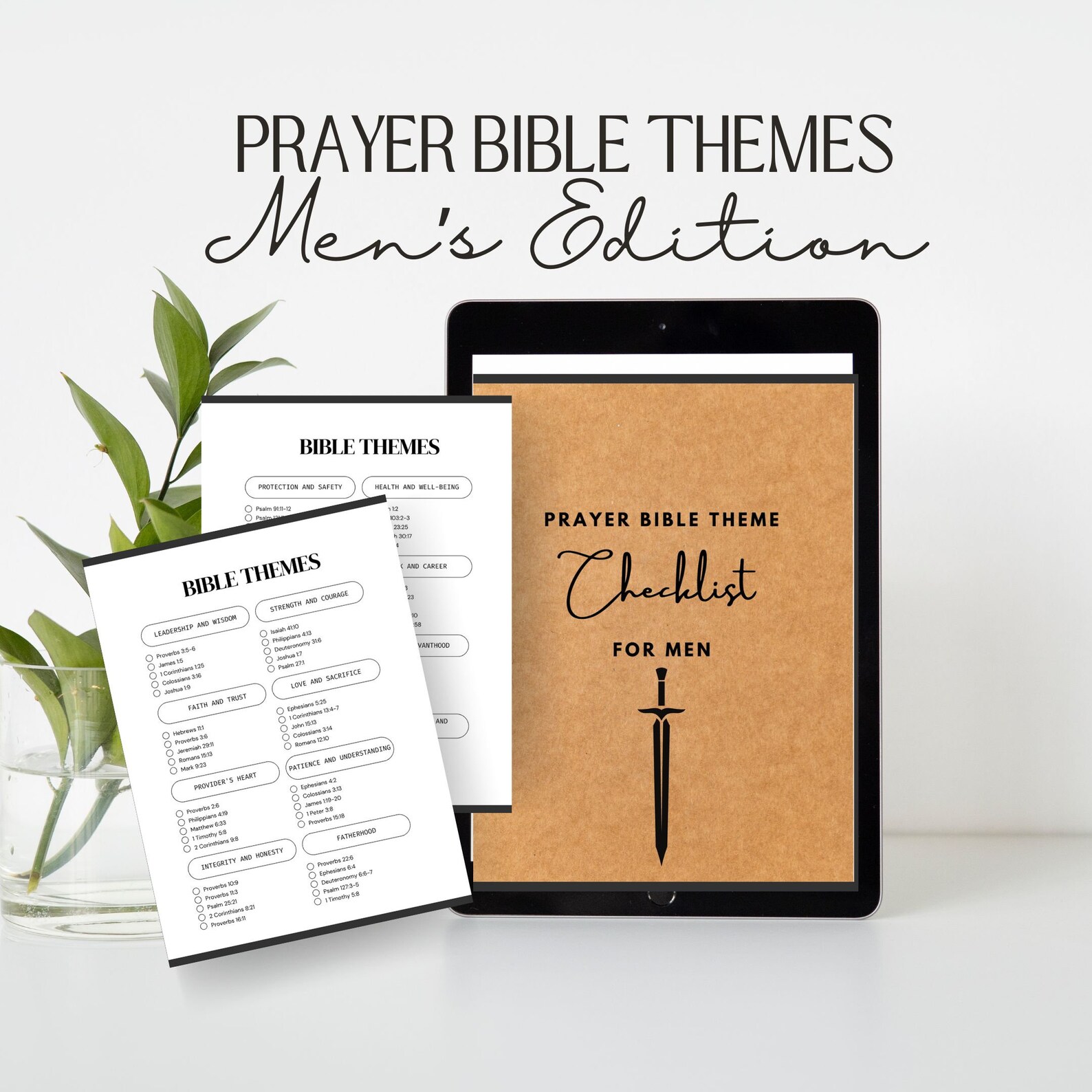 Prayer Bible Theme Checklist, Men’s Edition - Etsy