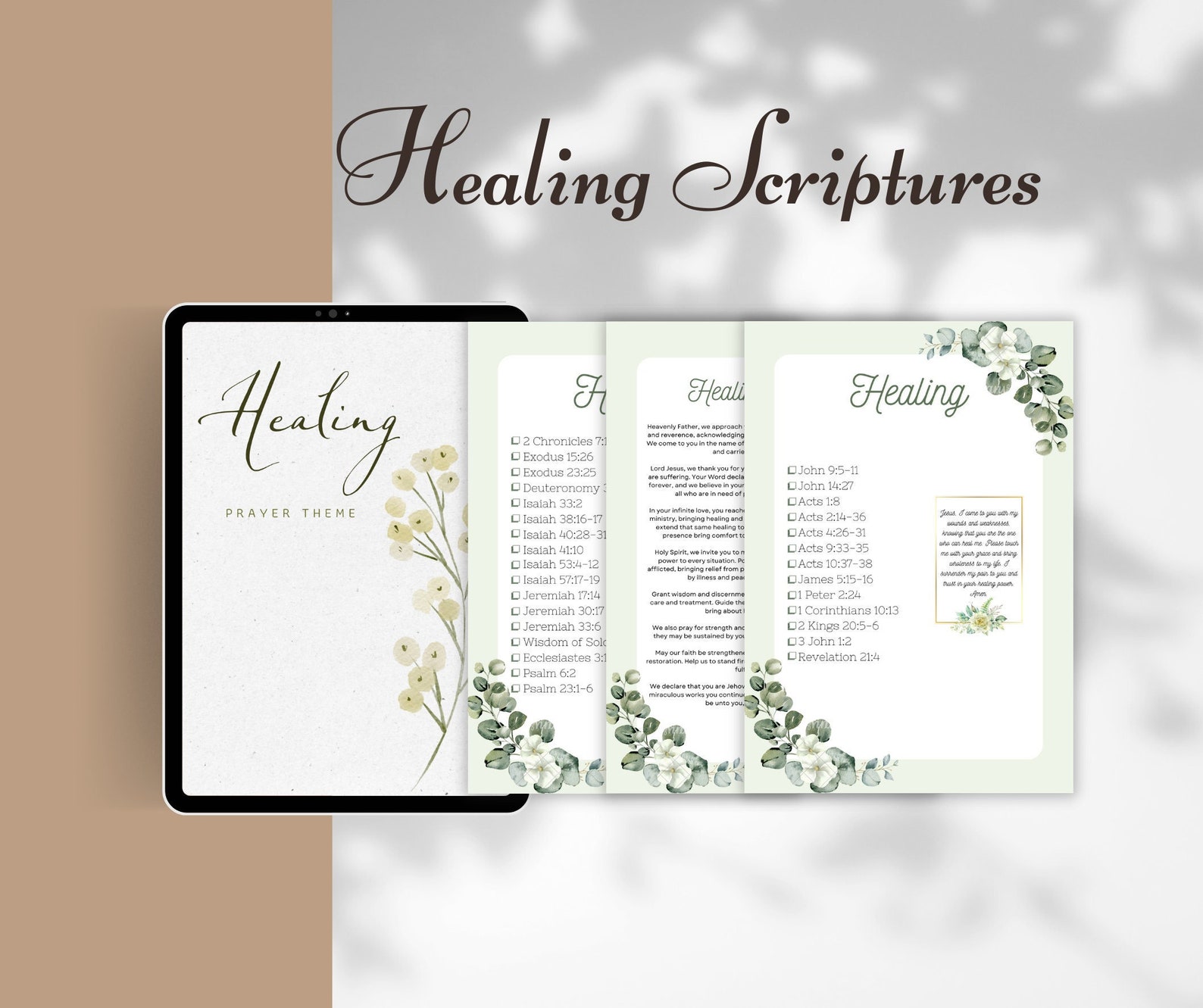 Prayer Bible Theme Healing Checklist - Etsy