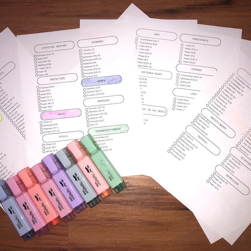 Bible Tabs by Themes - Etsy