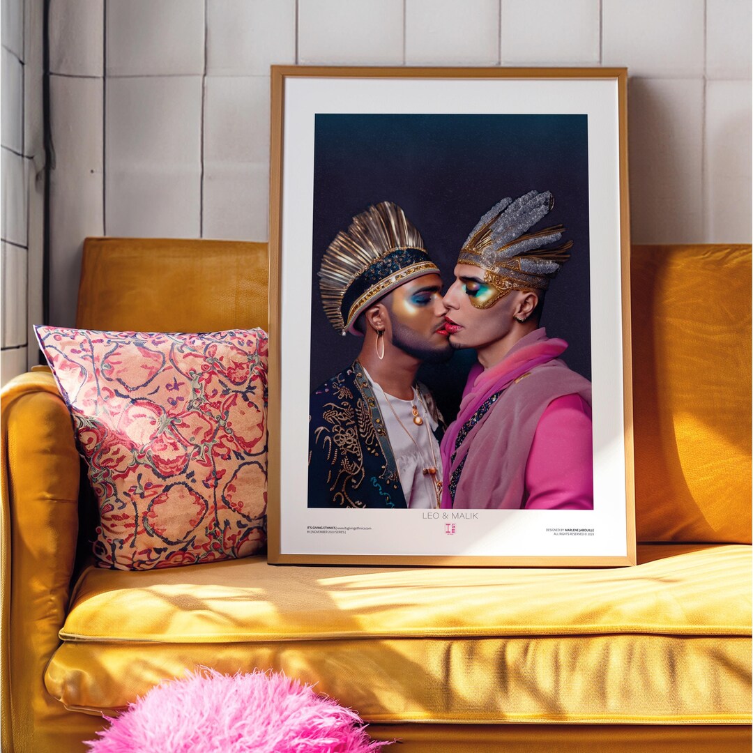 Unique Cultural Portrait Print | LGBTQ+ Wall Decor | Bold Ethnic Art ...
