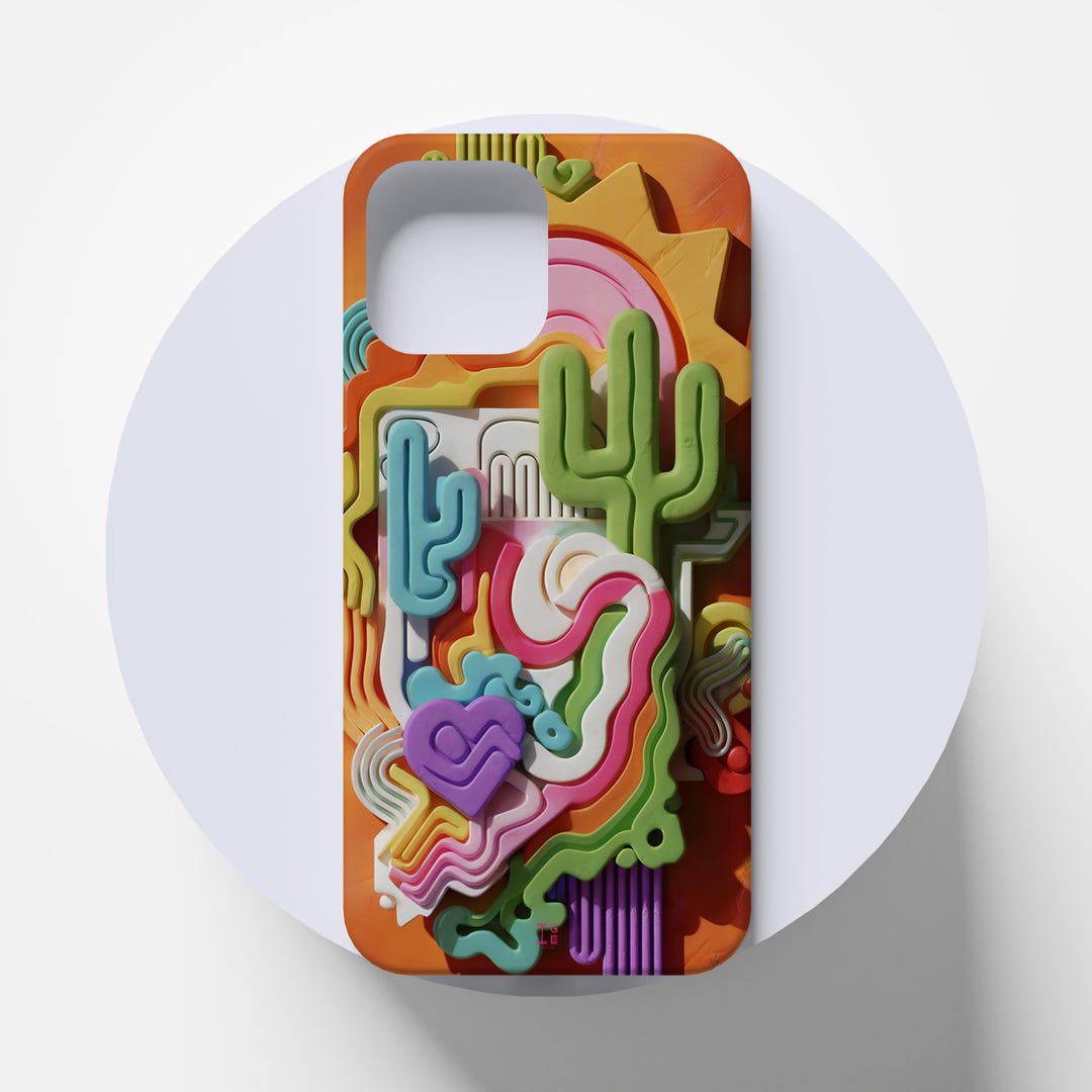 Colorful Desert and Garden-inspired Phone Cases | Unique 3D Clay Art ...