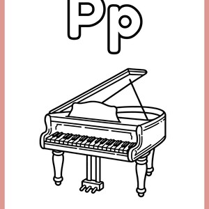 ABC of Music Instruments: Printable Coloring Book With Extra Activities ...