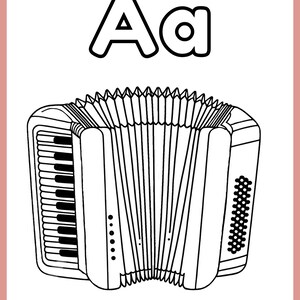 ABC of Music Instruments: Printable Coloring Book With Extra Activities ...