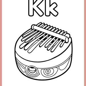 ABC of Music Instruments: Printable Coloring Book With Extra Activities ...