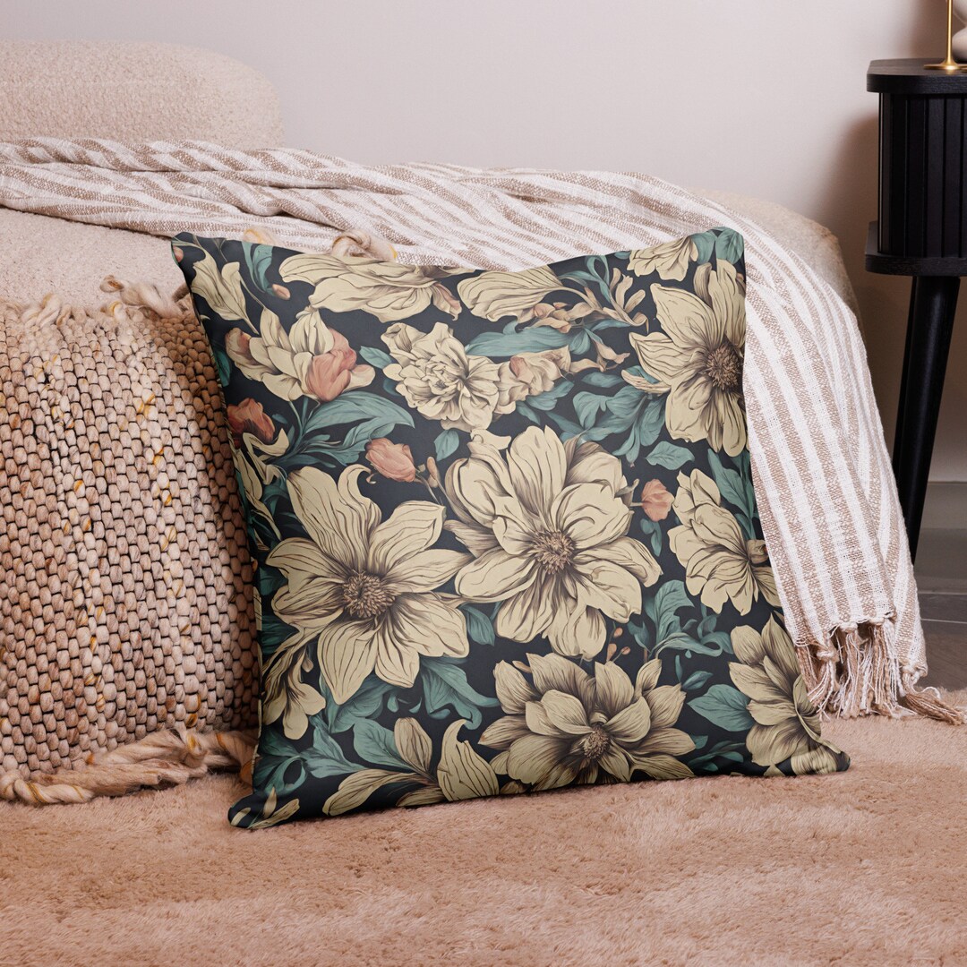 Flower World Cushion, Flowers, Gift, Living Room - Etsy